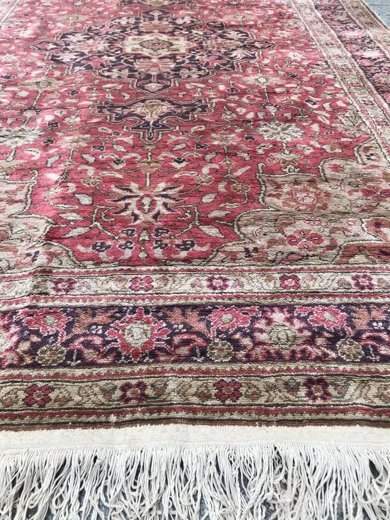 Wonderful Silk Turkish Kayseri Rug For Sale at 1stDibs