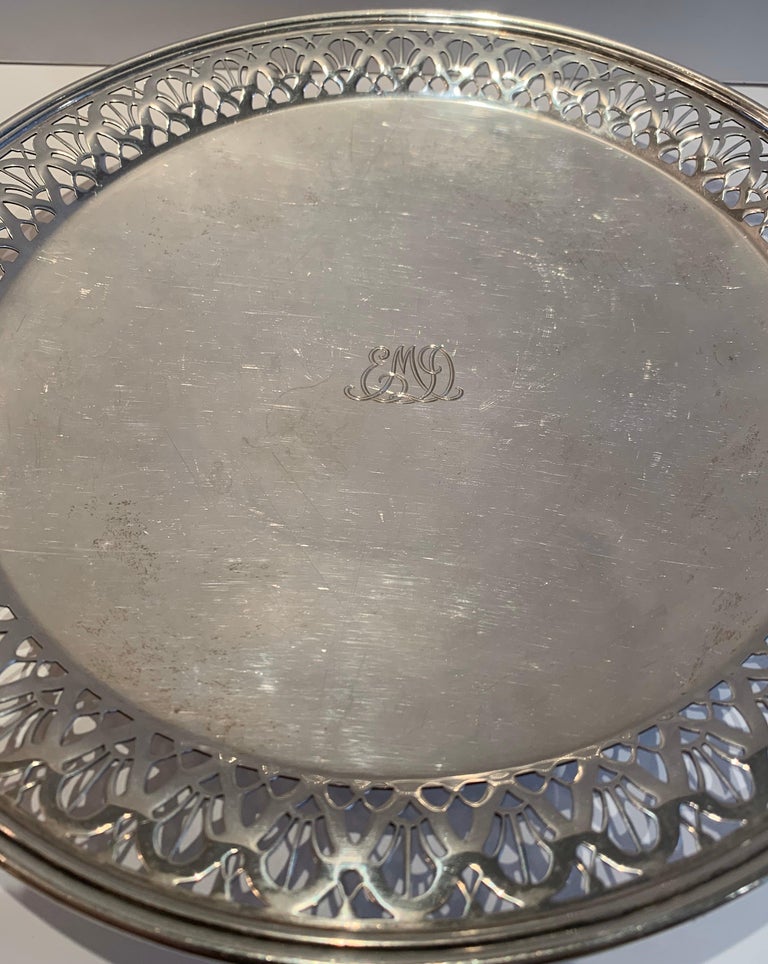 Wonderful Tiffany and Co. Sterling Silver Round Regency Tray ...