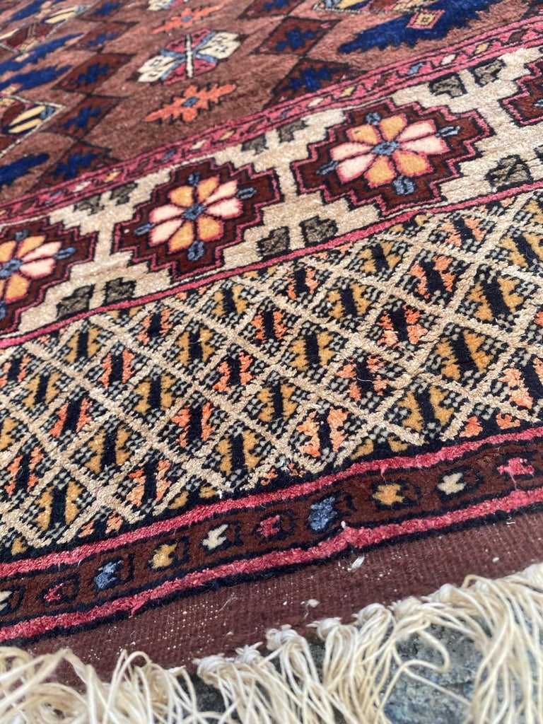 Wonderful Vintage Silk Turkmen Rug For Sale at 1stDibs