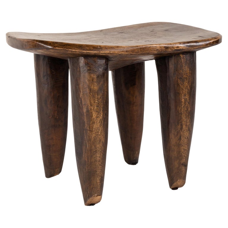 Wood African Stool at 1stDibs