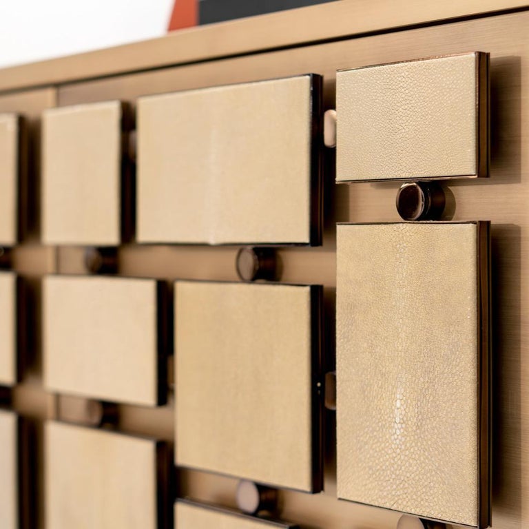 Wood and Bronze Sideboard For Sale at 1stDibs