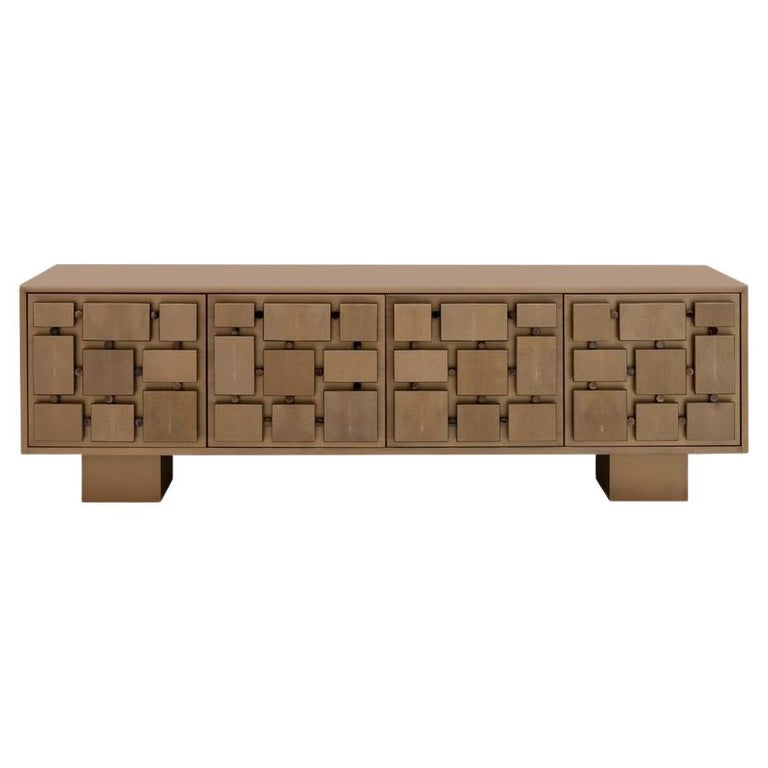 Wood and Bronze Sideboard For Sale at 1stDibs