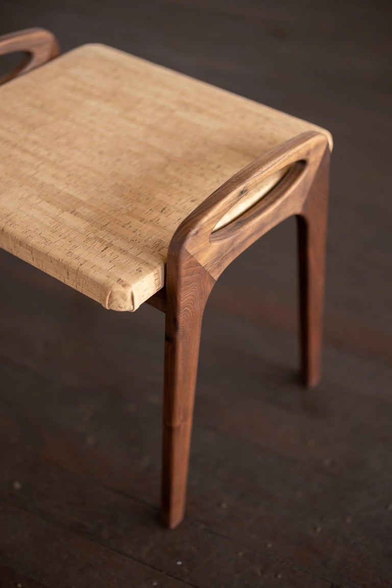 Wood and Cork Stool or Ottoman Suber Stool by Alabama Sawyer For Sale ...