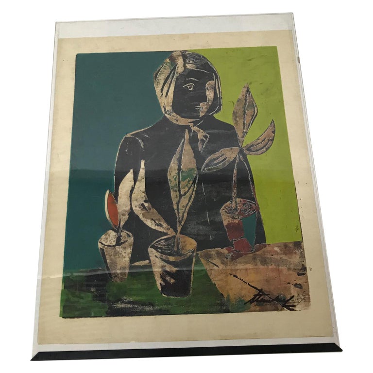 Wood Block Lithograph Still Life Abstract Wall Art For Sale at 1stDibs ...