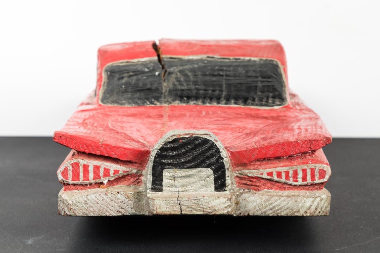 Wood Carved American Folk Art Muscle Car For Sale at 1stDibs