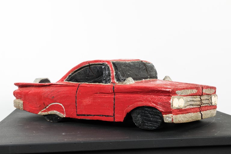 Wood Carved American Folk Art Muscle Car For Sale at 1stDibs