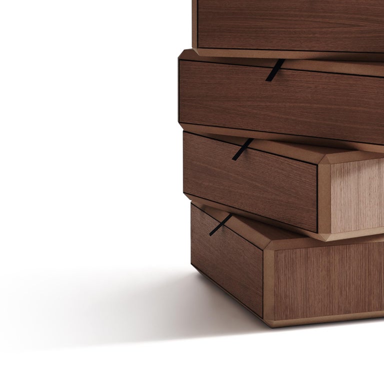 Wood Chest of Drawers, Teorema, Design Ron Gilad, Made in Italy by ...