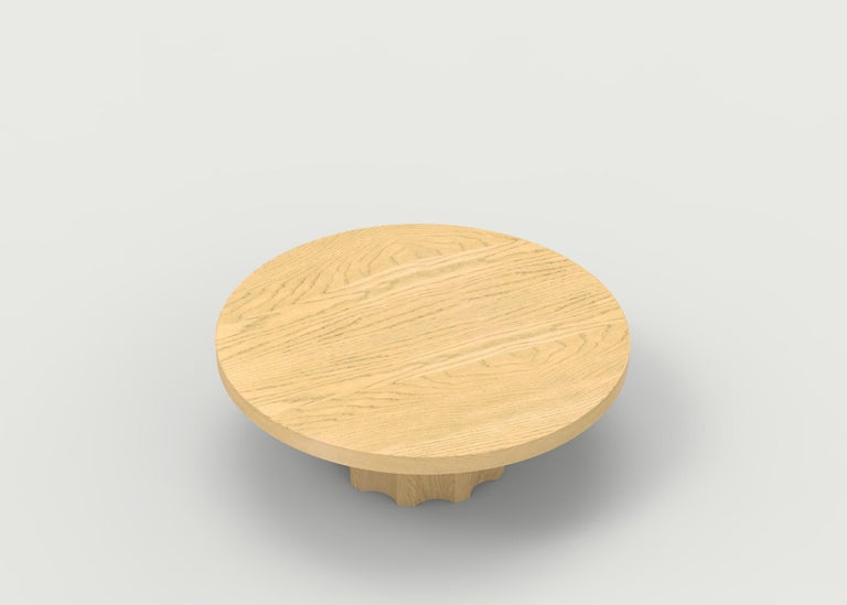 Wood Coffee Table with Hand Carved Nut and Bolt Base in Choice of Wood ...