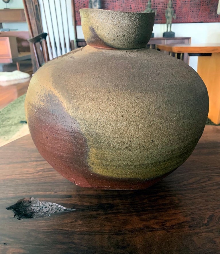 Wood-Fired Ceramic Jar Paul Chaleff For Sale at 1stdibs