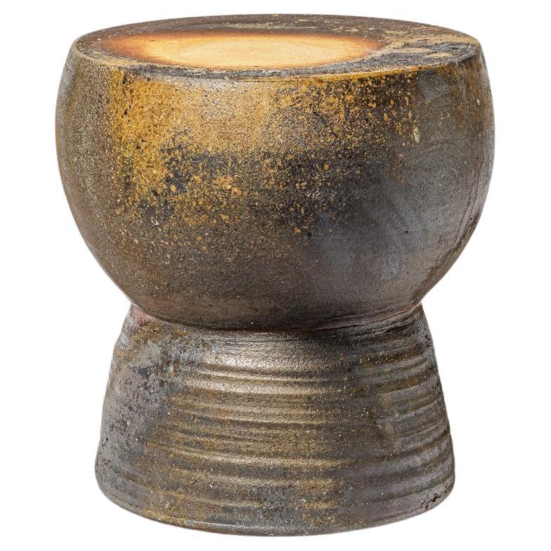 Wood fired ceramic stool or coffee table by Mia Jensen, 2024. For Sale ...