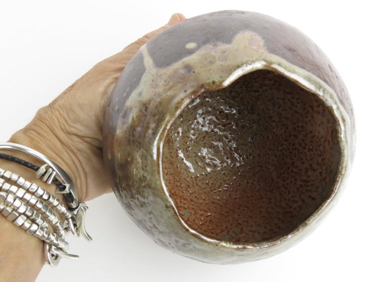 Wood-Fired Hand Built Bowl with Shino Glaze For Sale at 1stDibs