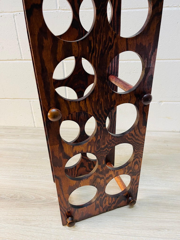 Wood Floor Style Wine Rack For Sale at 1stDibs