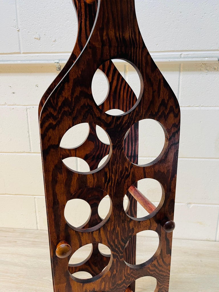 Wood Floor Style Wine Rack For Sale at 1stDibs
