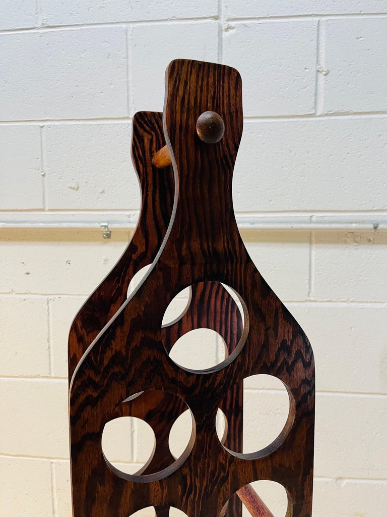 Wood Floor Style Wine Rack For Sale at 1stDibs