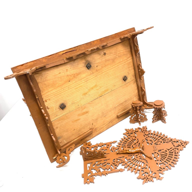 Wood Fretwork House Altar with Accessories Black Forest Folk Art 1900s ...