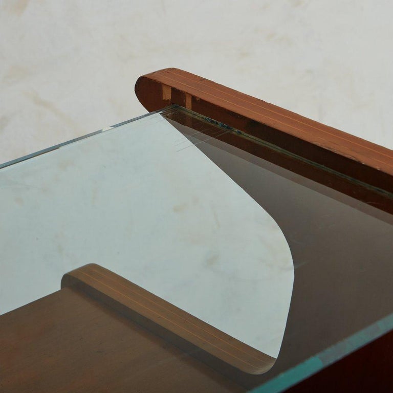 Wood + Green Glass Seahorse Credenza in the Style of Vittorio Dassi ...