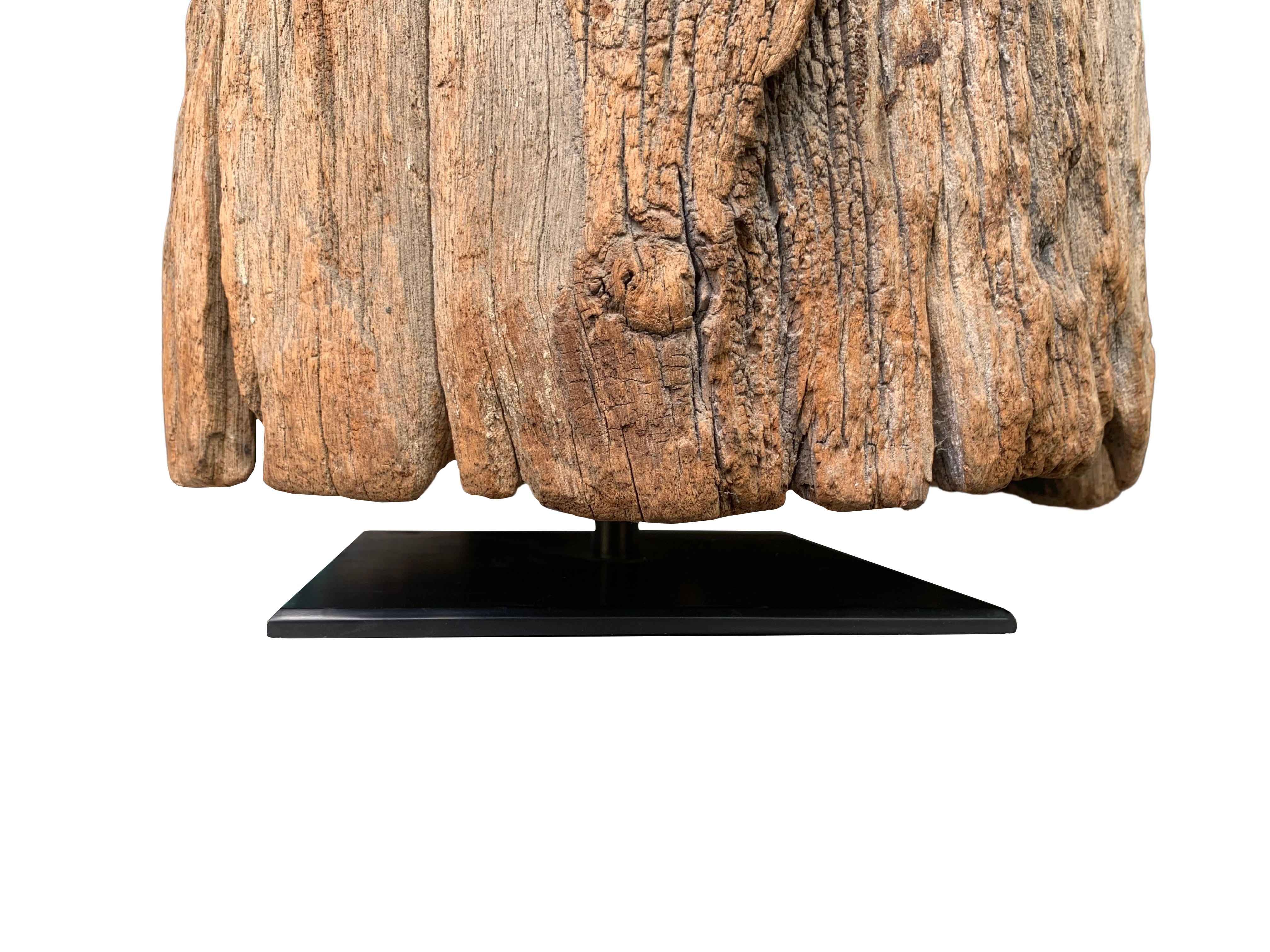 Wood Guardian Figure on a Stand with Shell Inlaid Eyes Timor, Indonesia ...