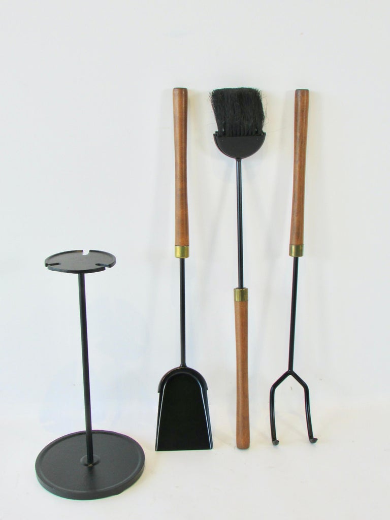 Wood Handle Modernist Fire Tool Set by Seymour Mfg For Sale at 1stDibs ...