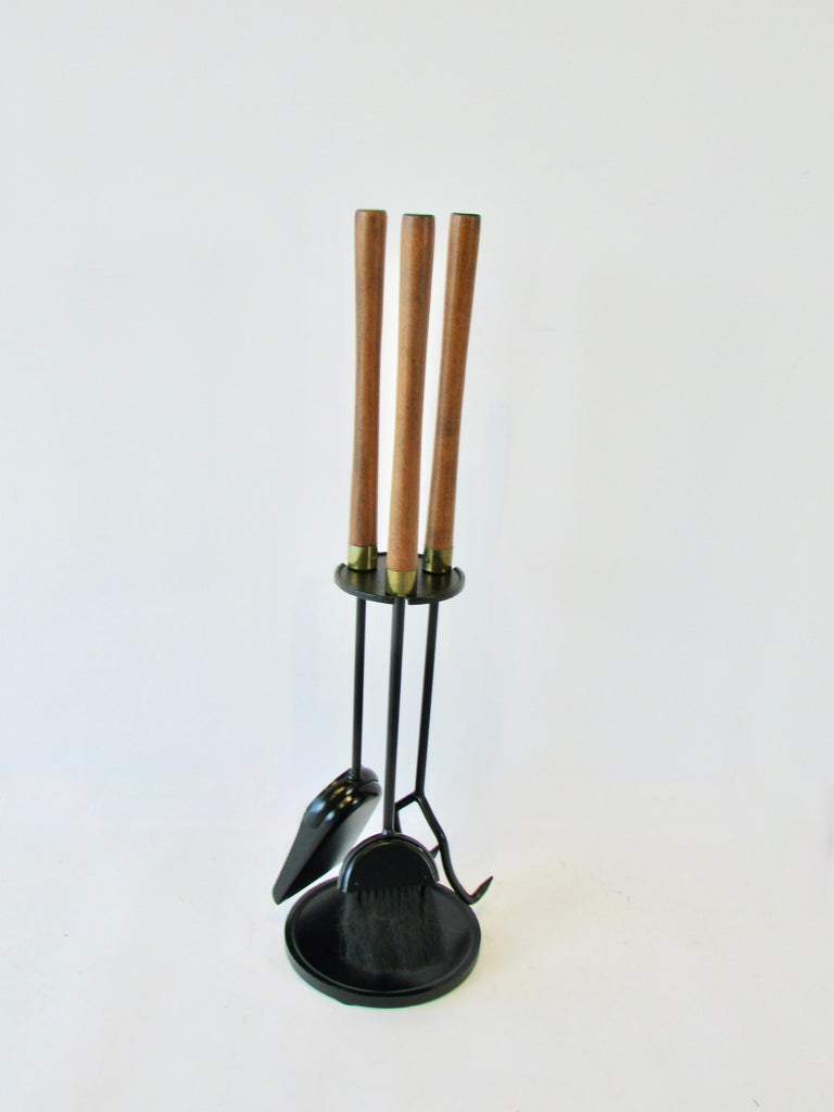 Wood Handle Modernist Fire Tool Set by Seymour Mfg For Sale at 1stDibs ...