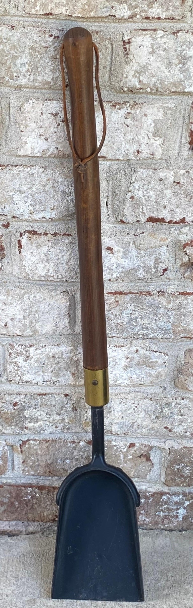 Wood Handle Modernist Firetool Set For Sale at 1stDibs