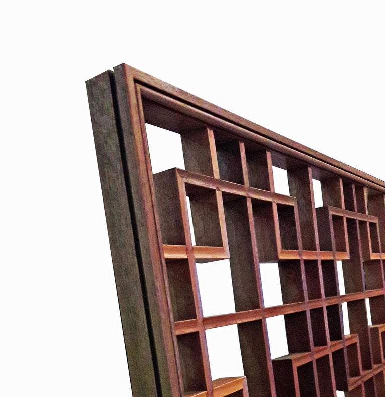 Wood Lattice Panel, Square, Contemporary at 1stDibs