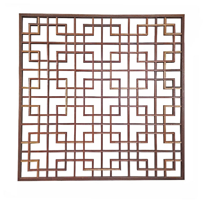 Wood Lattice Panel, Square, Contemporary at 1stDibs
