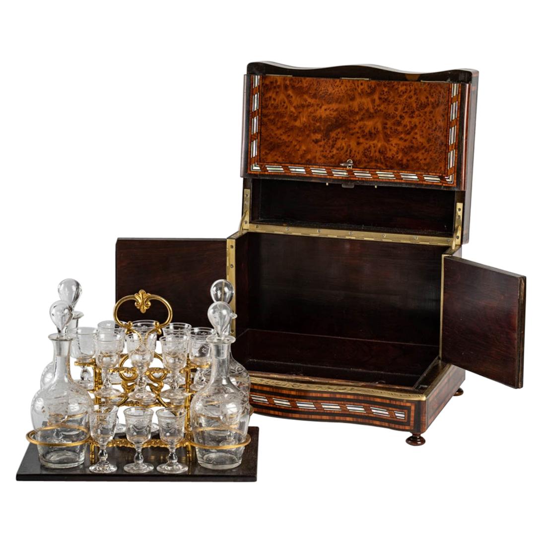 Black Forest Carved Cave A Liqueur Liquor Box at 1stDibs