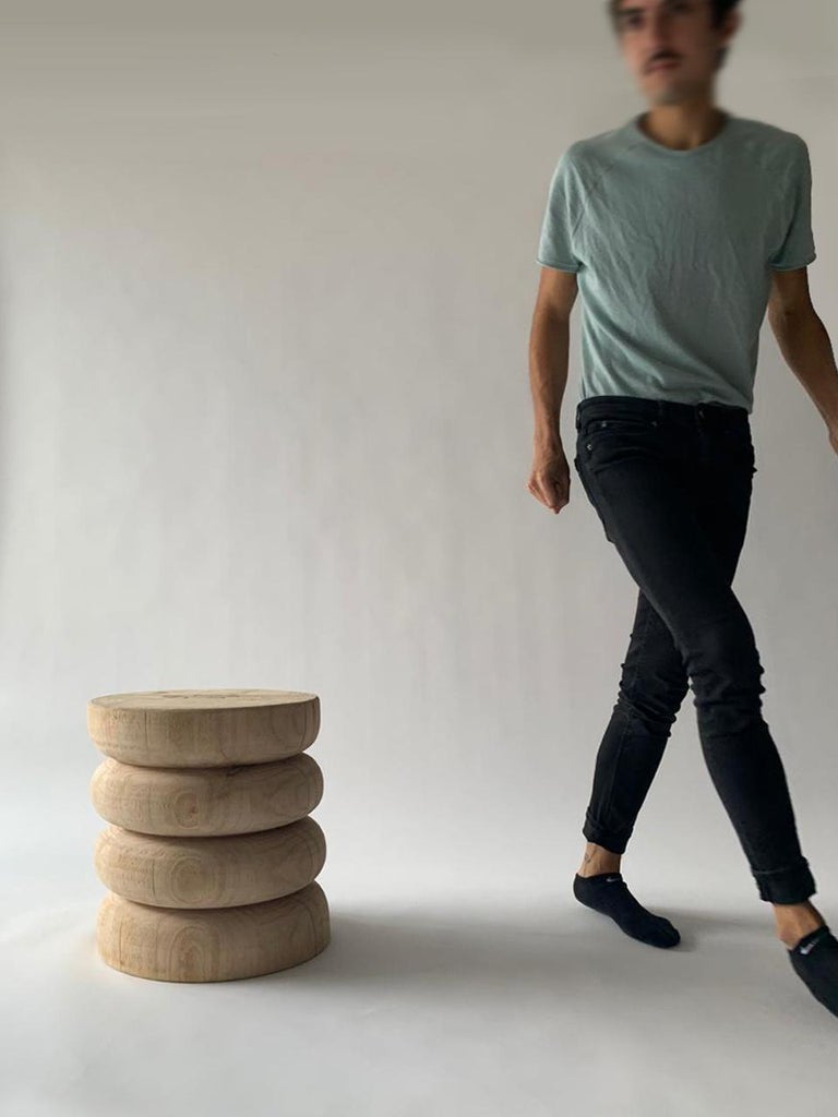 Wood Neru Stool 4 by Rebeca Cors For Sale at 1stDibs