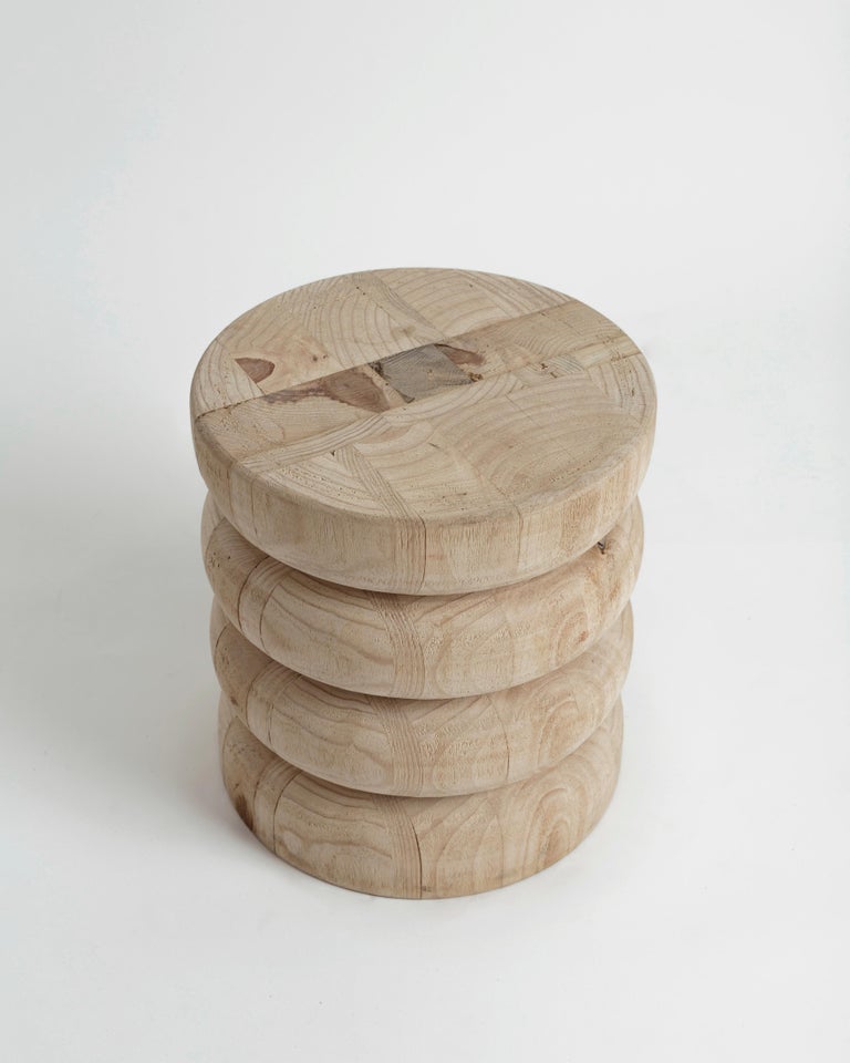 Wood Neru Stool 5 by Rebeca Cors For Sale at 1stDibs