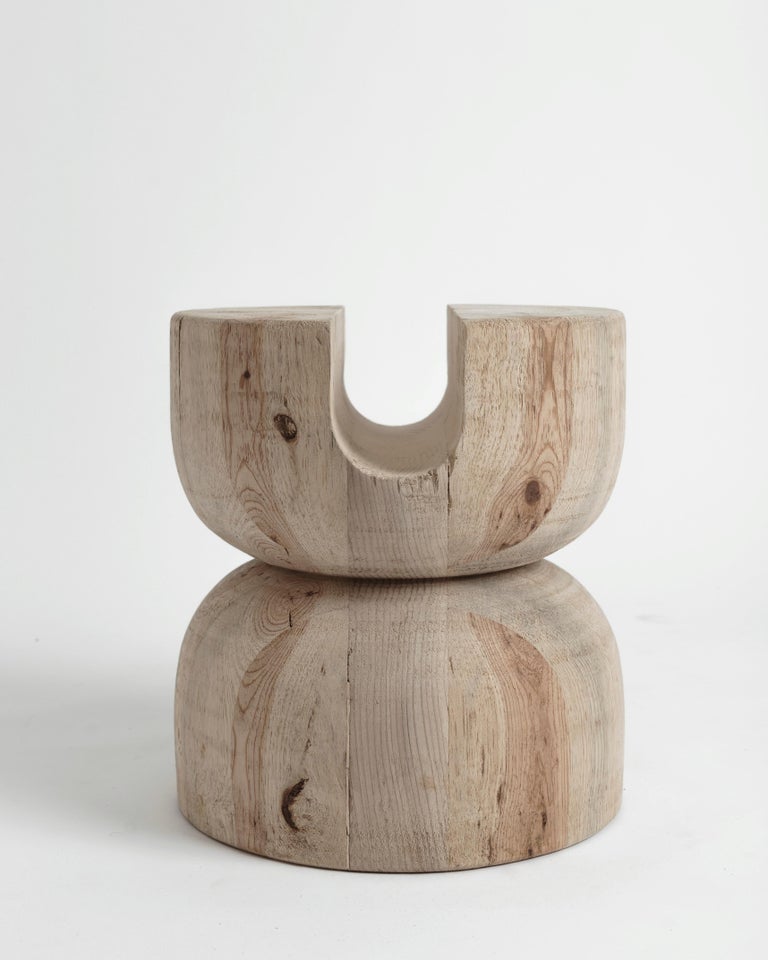 Wood Neru Stools 1 by Rebeca Cors For Sale at 1stDibs