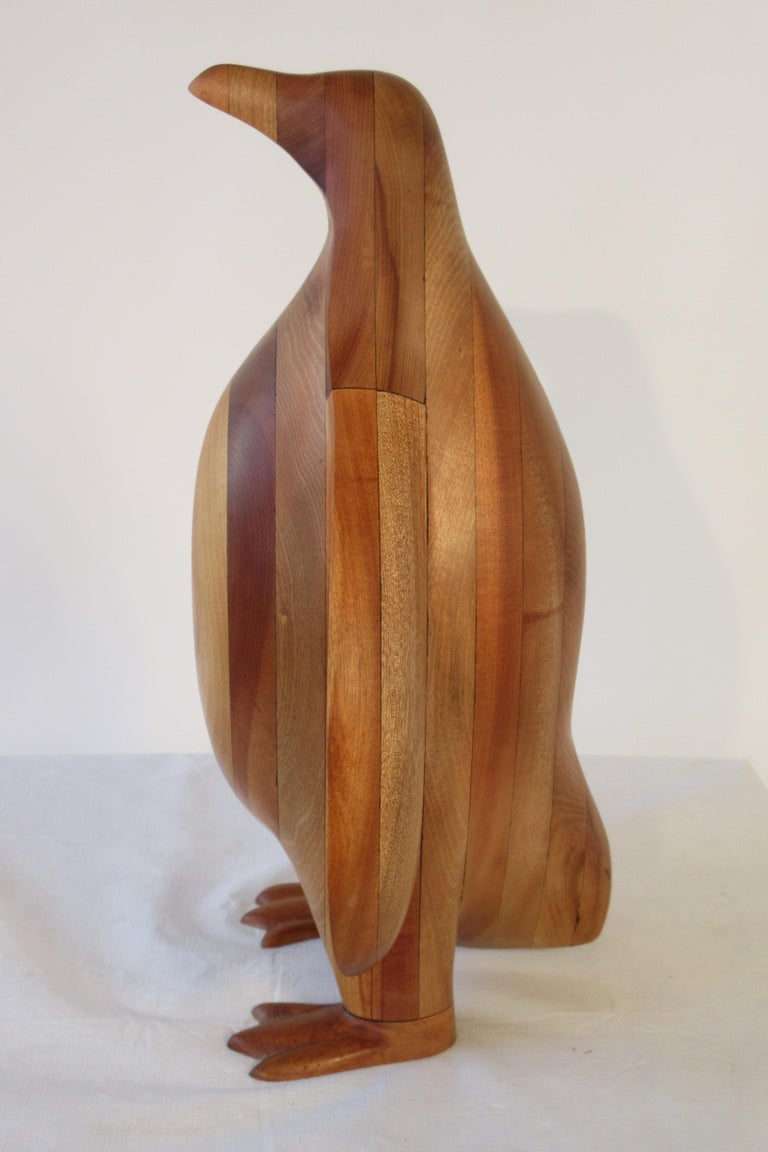 Wood Penguin Sculpture at 1stDibs