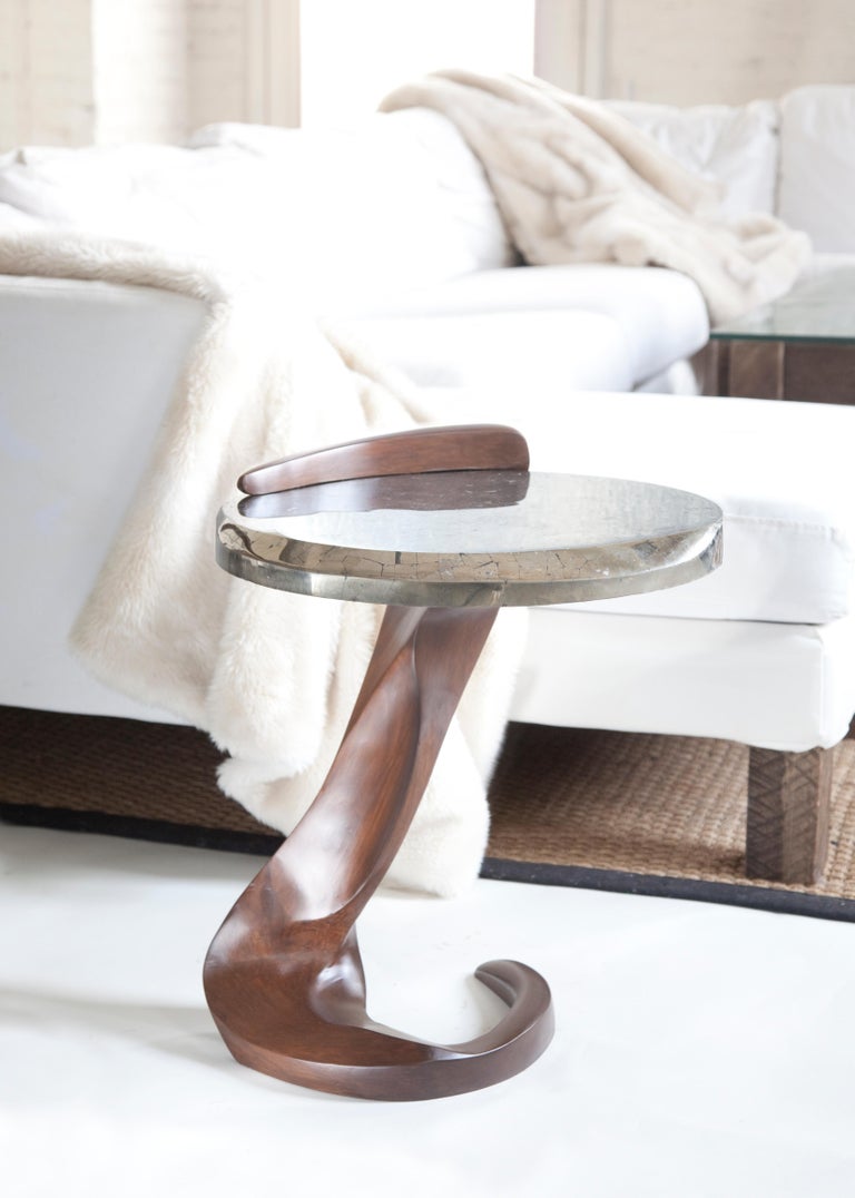 Wood Sculpted Table with a Pyrite Top Inspired by Zaha Hadid For Sale ...