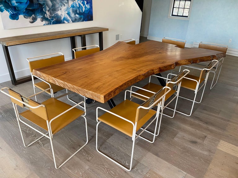 Wood Slab Dining Table For Sale at 1stDibs