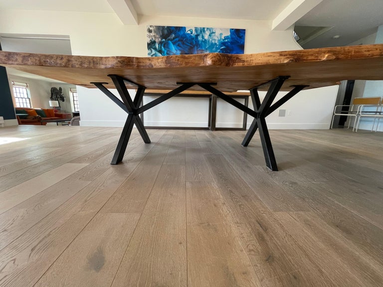 Wood Slab Dining Table For Sale at 1stDibs