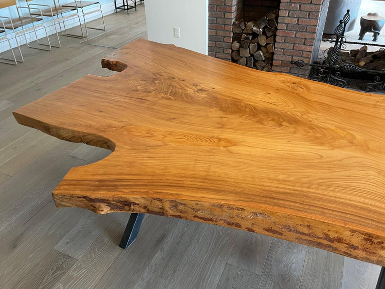 Wood Slab Dining Table For Sale at 1stDibs