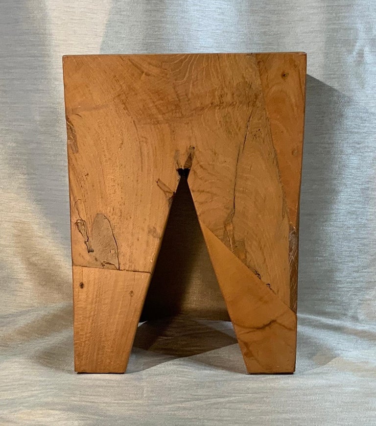 Wood Stool or Rustic Side Table at 1stDibs