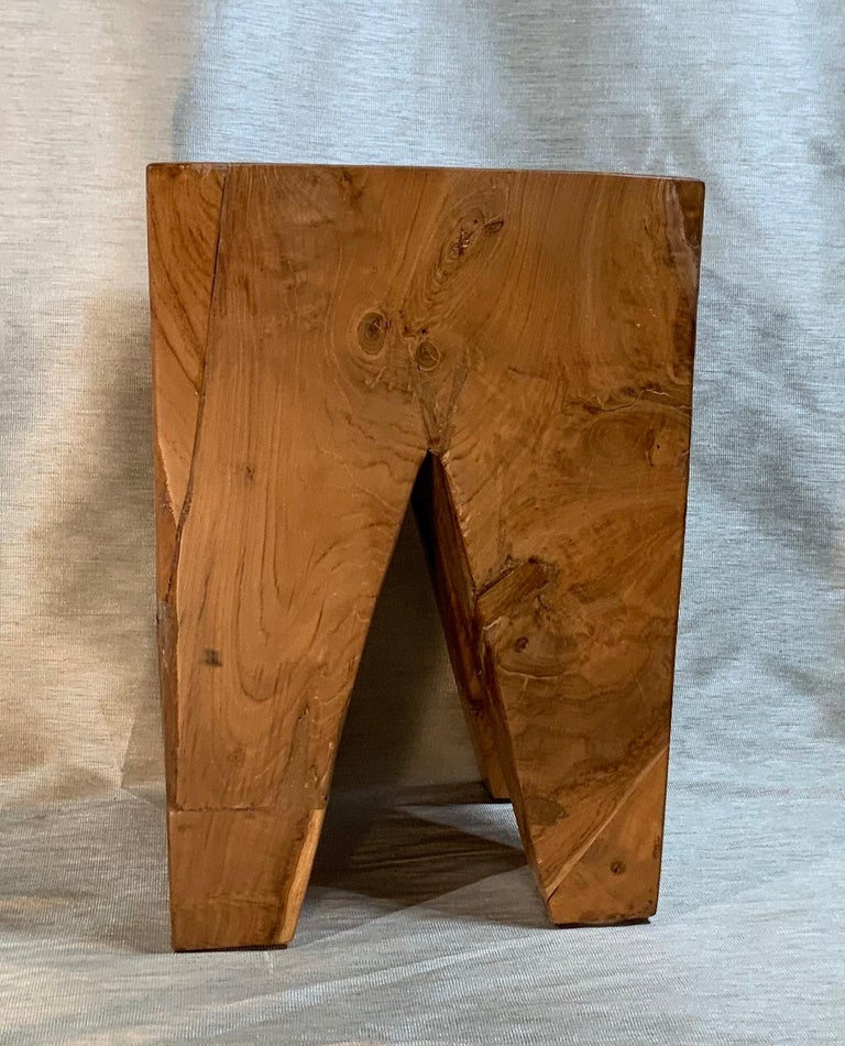 Wood Stool or Rustic Side Table at 1stDibs
