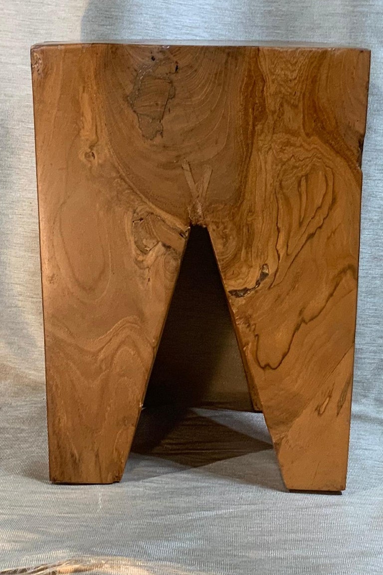 Wood Stool or Rustic Side Table at 1stDibs