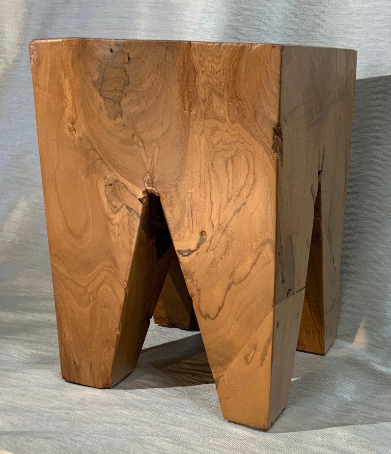 Wood Stool or Rustic Side Table at 1stDibs