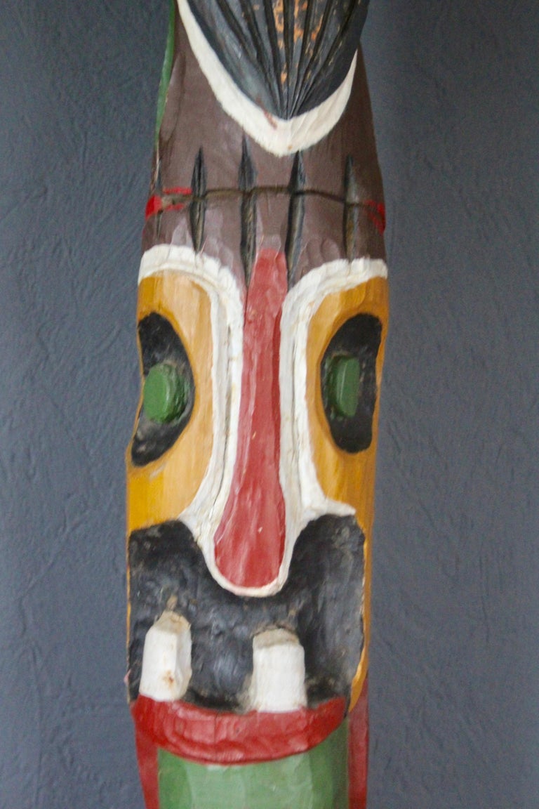 Wood Totem Sculpture from Expo 64 Lausanne For Sale at 1stDibs