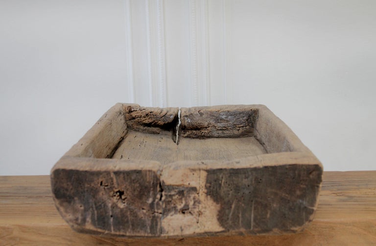 Wood Trough Decorative Bowl for Tabletop at 1stDibs