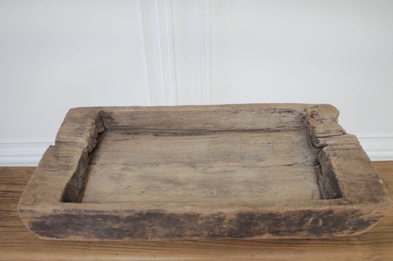 Wood Trough Decorative Bowl for Tabletop at 1stDibs