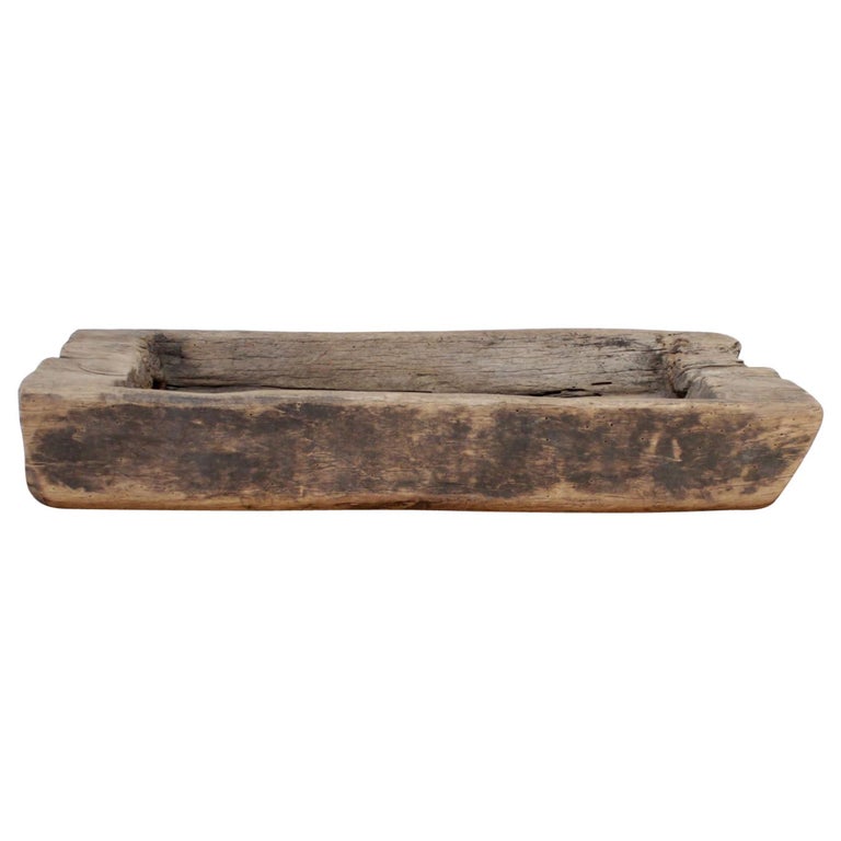 Wood Trough Decorative Bowl for Tabletop at 1stDibs