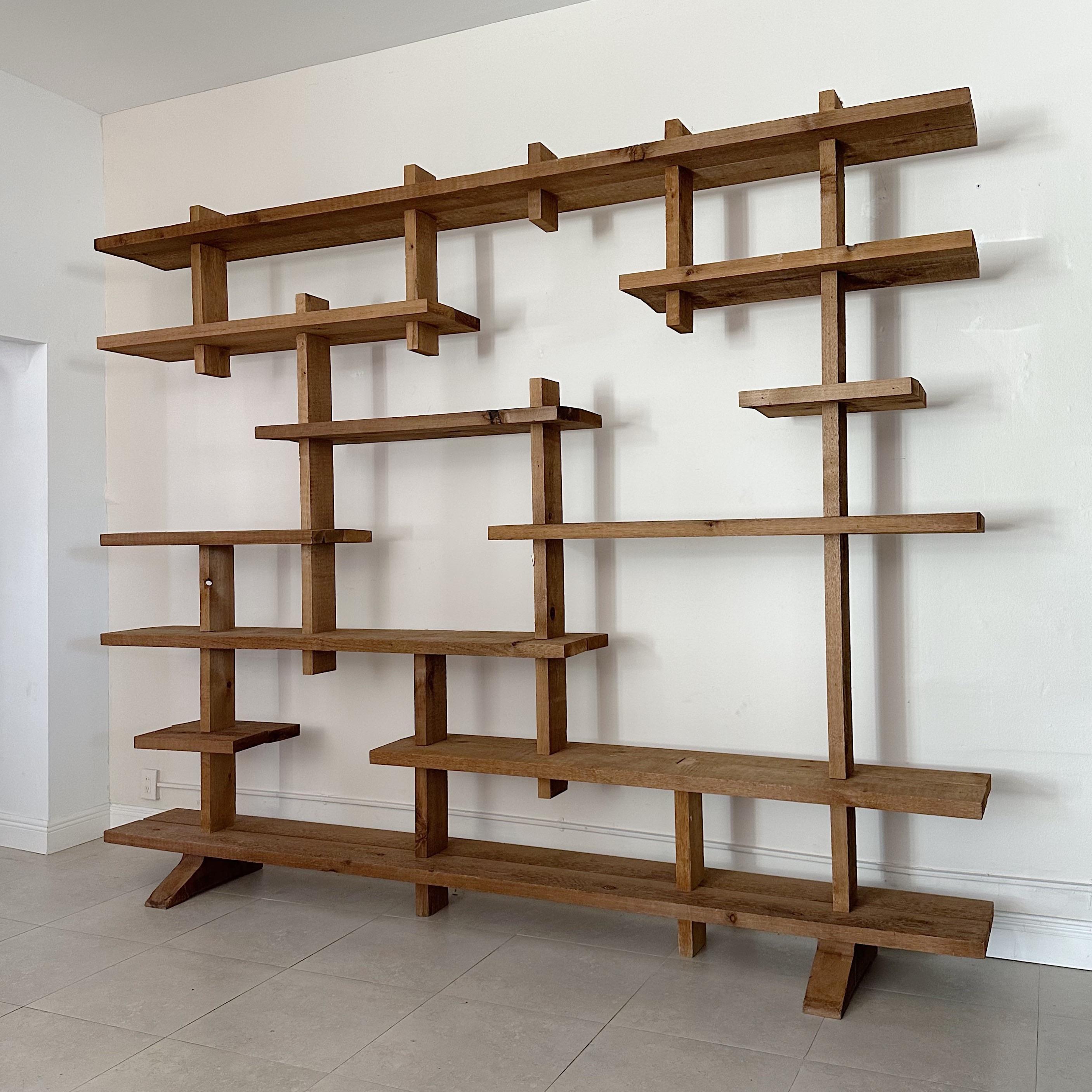 Wood Vintage Shelving System at 1stDibs