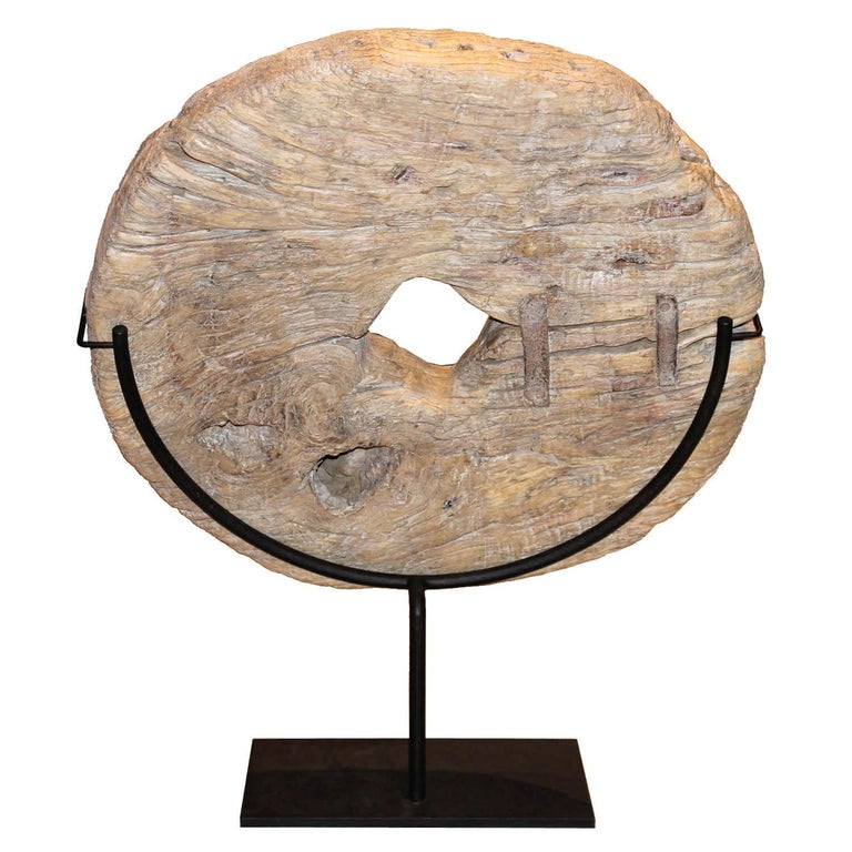 Wood Wheel on Stand at 1stDibs
