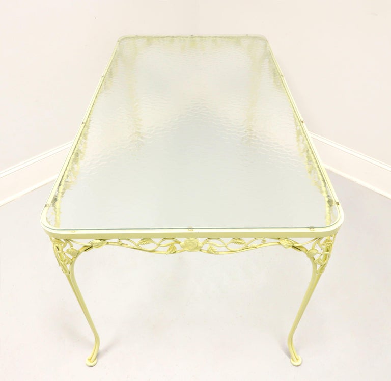 WOODARD Chantilly Rose Mid-20th Century Wrought Iron Dining Table with ...