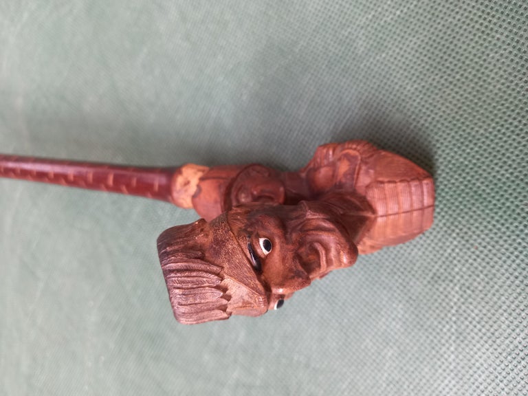 Woodcarved Pipe Depicting Wellington, 19th Century For Sale at 1stDibs