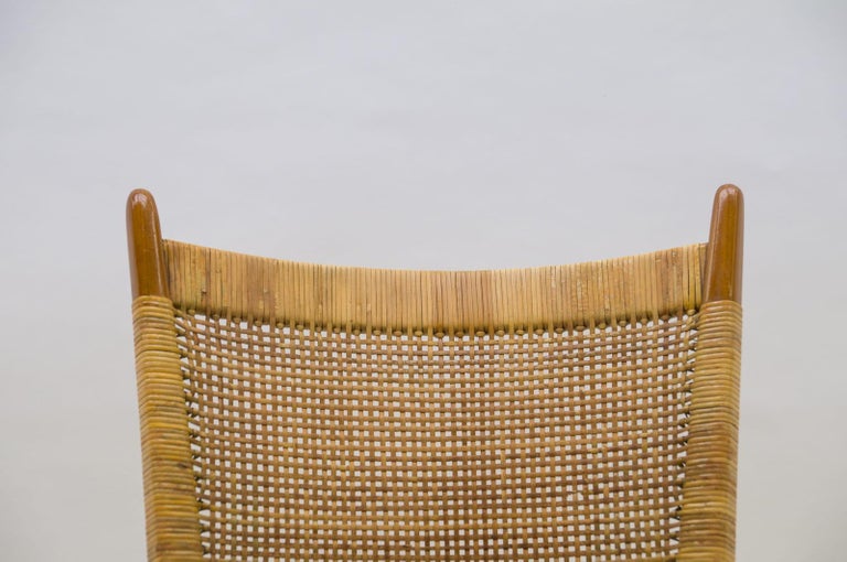 Wooden and Leather Dining Chair, Germany, 1950s For Sale at 1stDibs