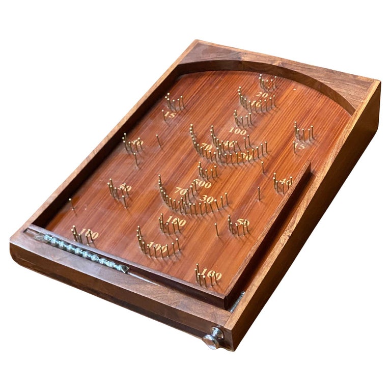 Wooden Bagatelle Table Top Game Pinball Game For Sale at 1stDibs ...