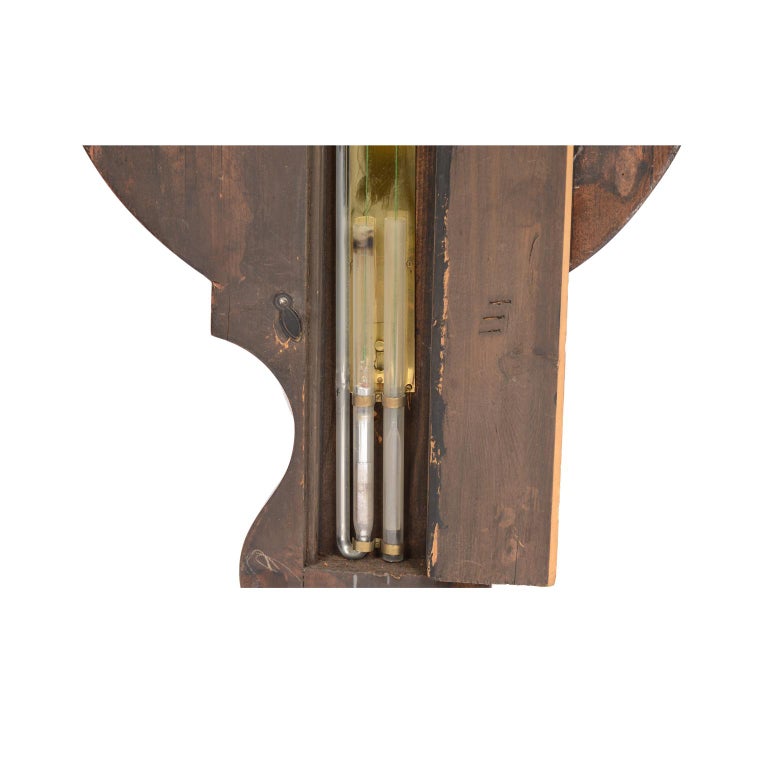 19th Century Wooden English Barometer Antique Forecast weather ...